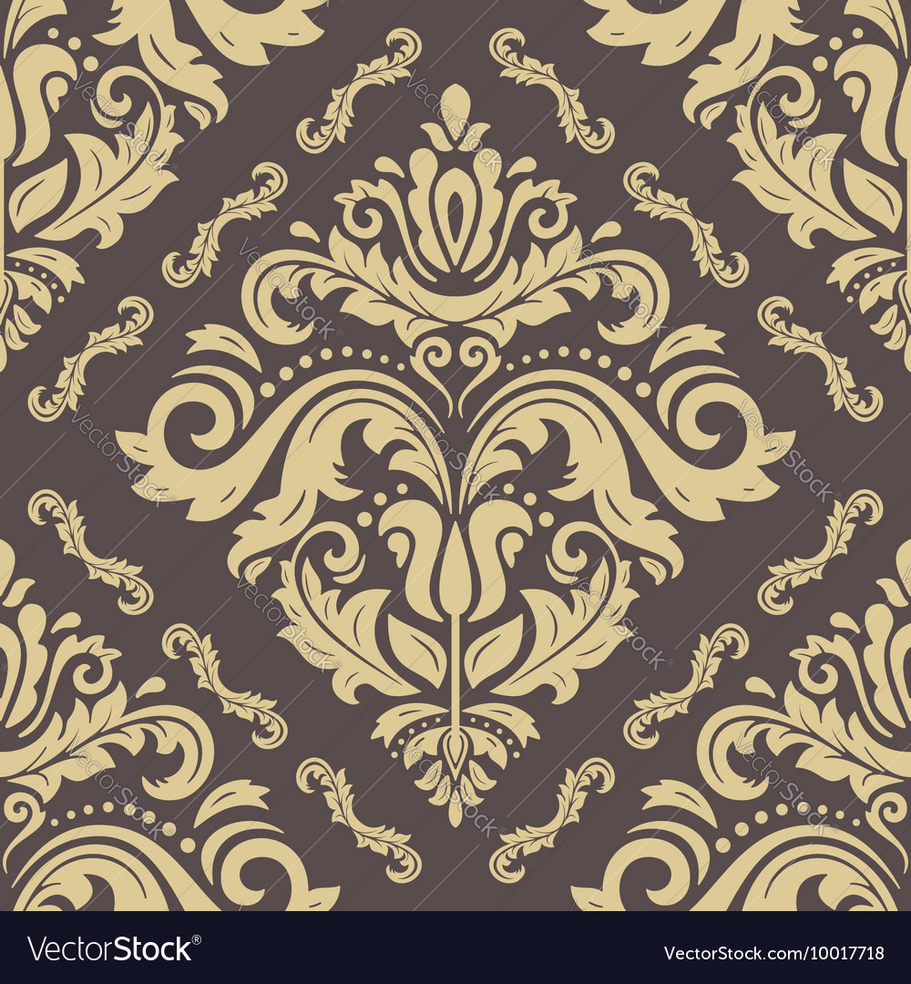 Seamless damask pattern Royalty Free Vector Image