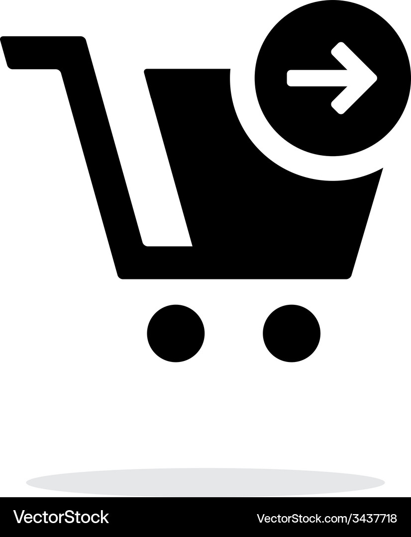 Shopping cart simple icon on white background Vector Image