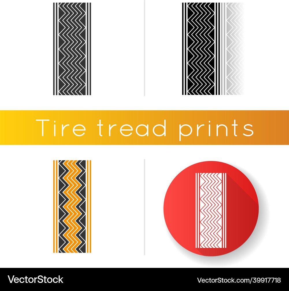Track marks icon detailed automobile motorcycle Vector Image