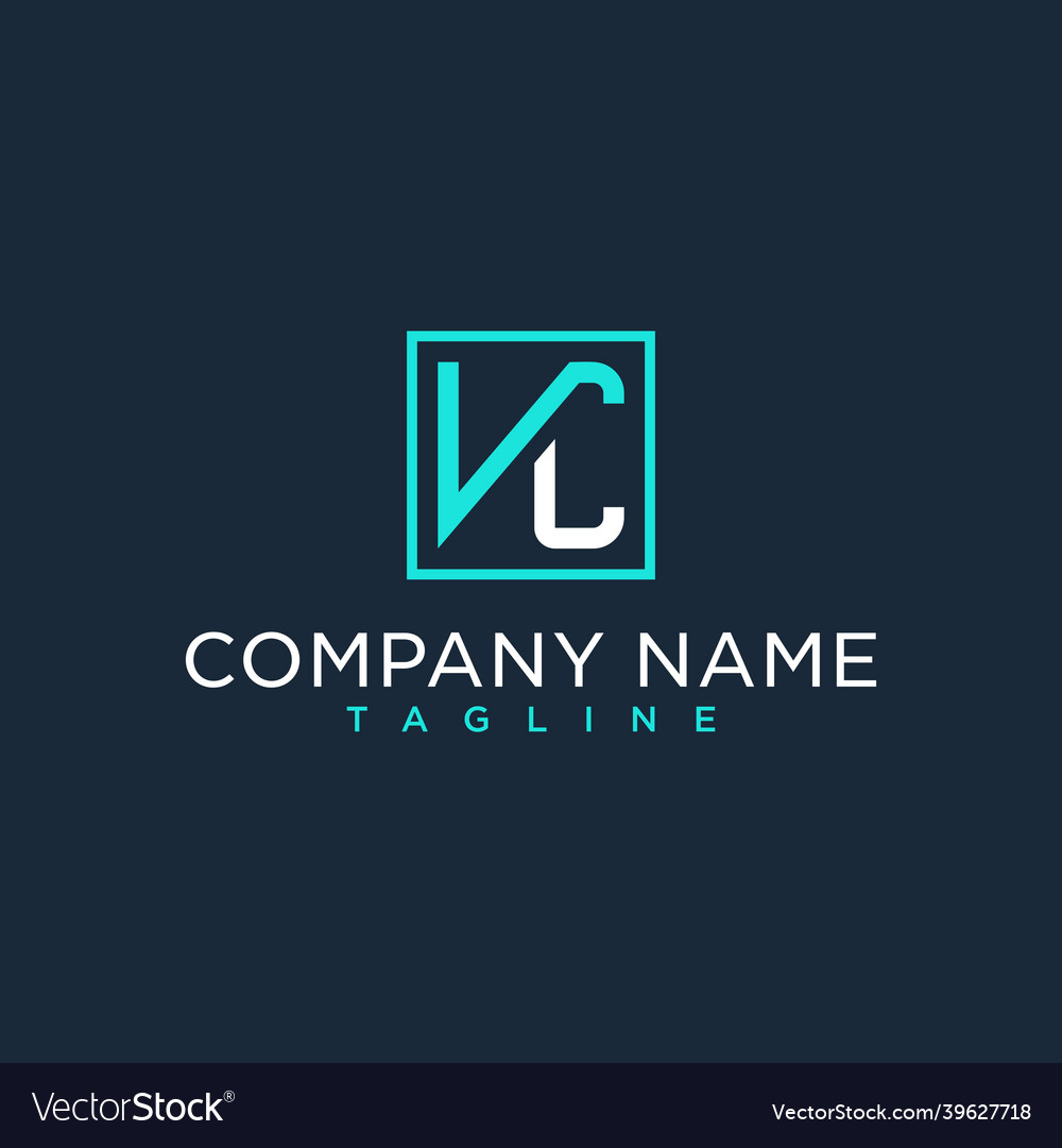 Vc cv initial logo luxury design inspiration Vector Image