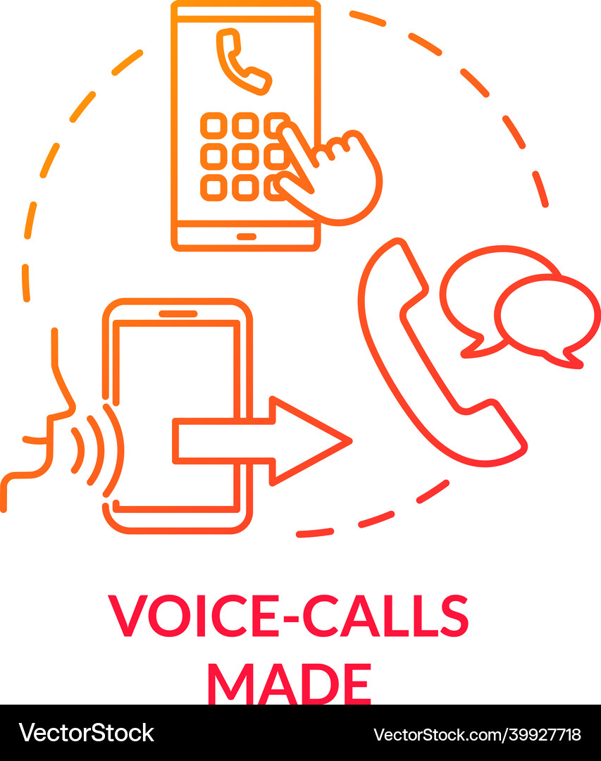 Voice-calls made red concept icon phone ring Vector Image