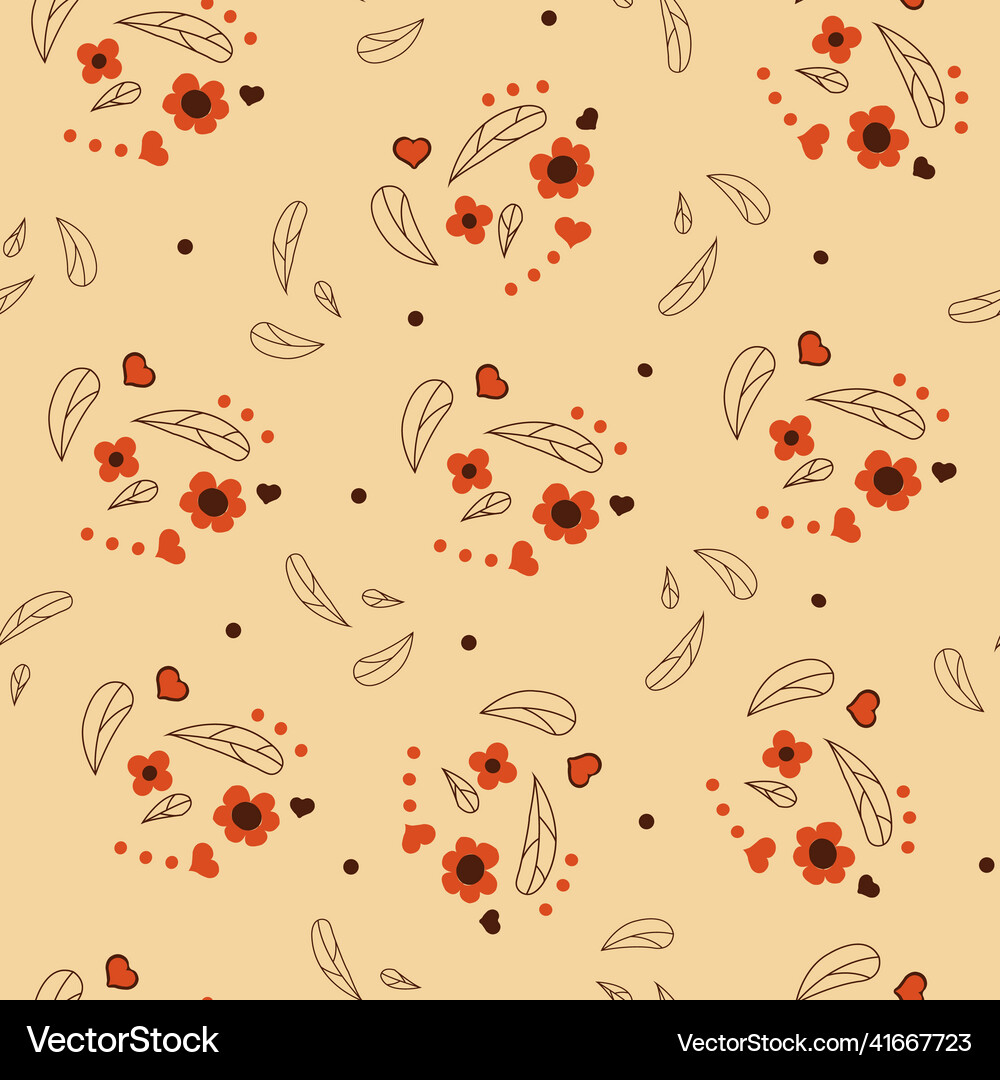 Beautiful fabric print with flowers Royalty Free Vector