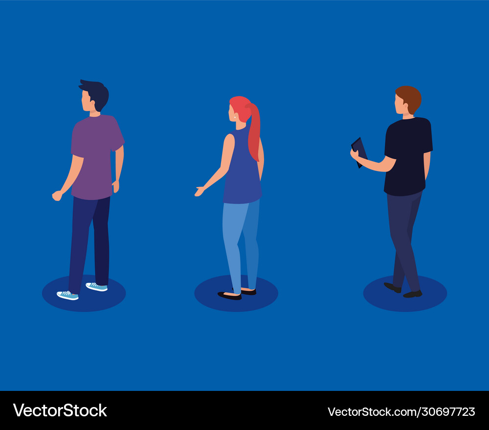 Campaign social distancing for covid19 19 Vector Image