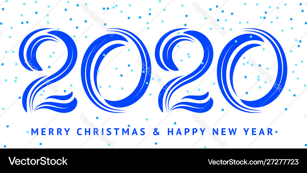 Hand drawn lettering 2020 for you design Vector Image