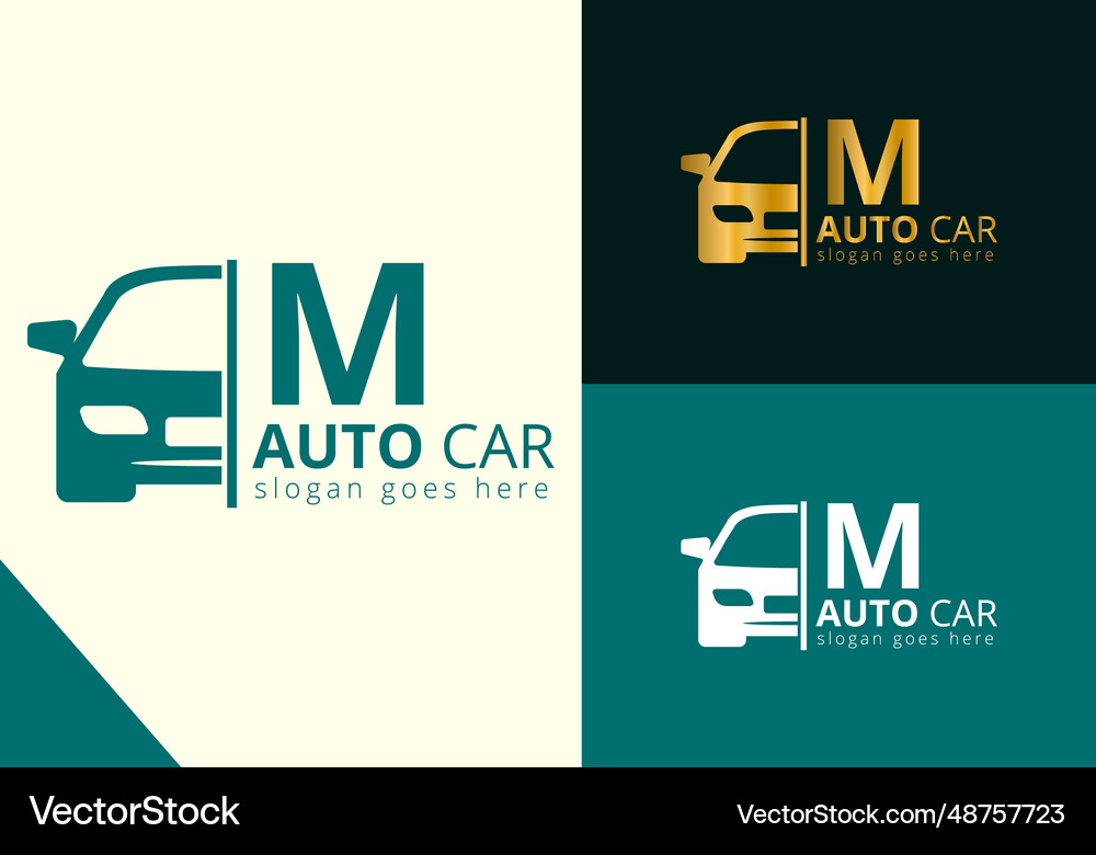 Letter m car logo design template inspiration Vector Image