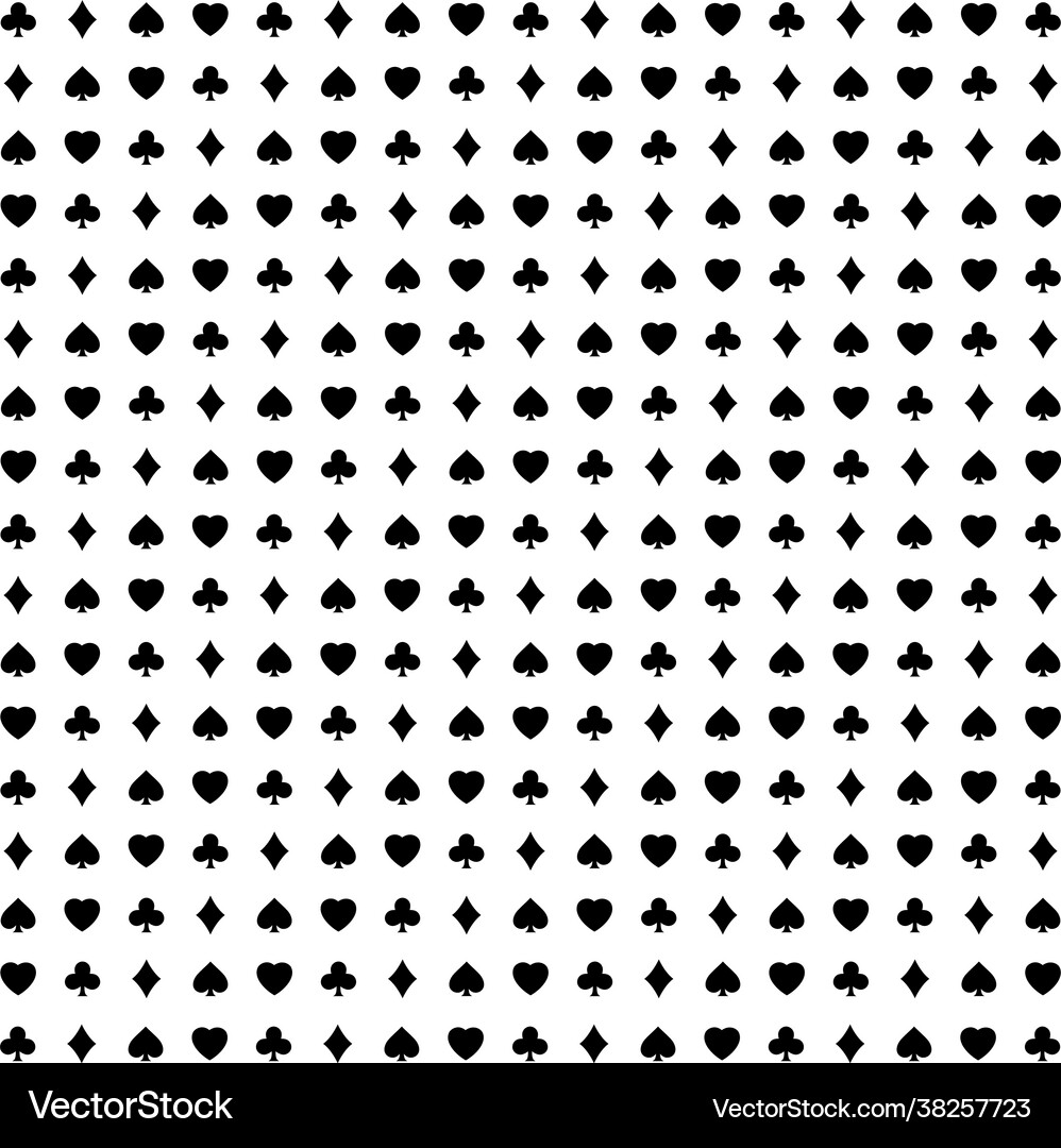 Playing cards symbols on a white background Vector Image