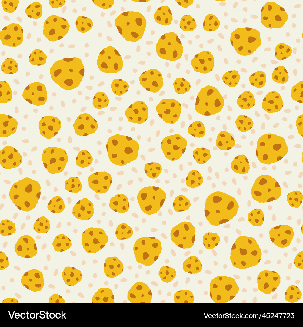 Seamless pattern of cookies with chocolate chips Vector Image