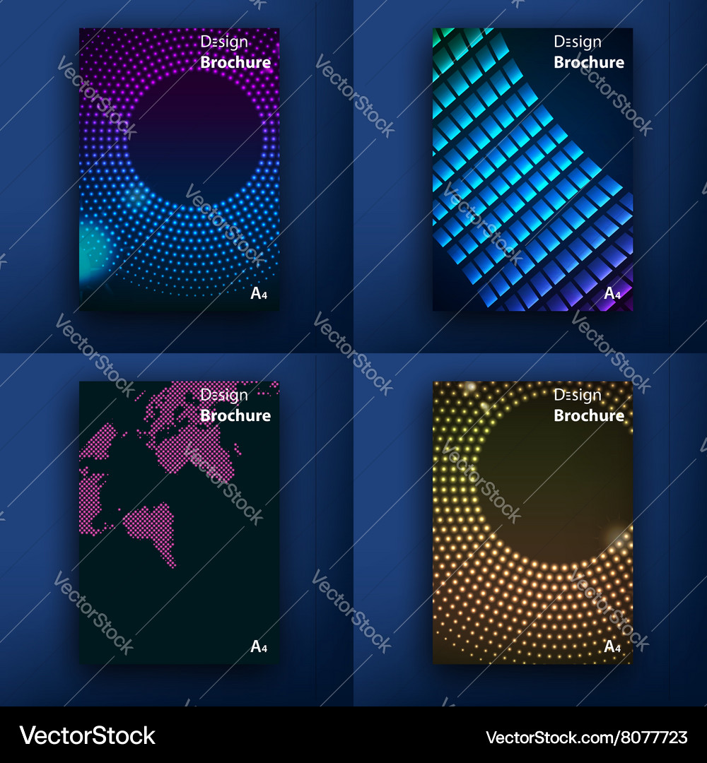 Templates design set of web mail brochures mobile Vector Image