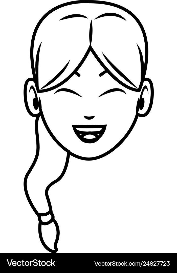 Woman face cartoon Royalty Free Vector Image - VectorStock