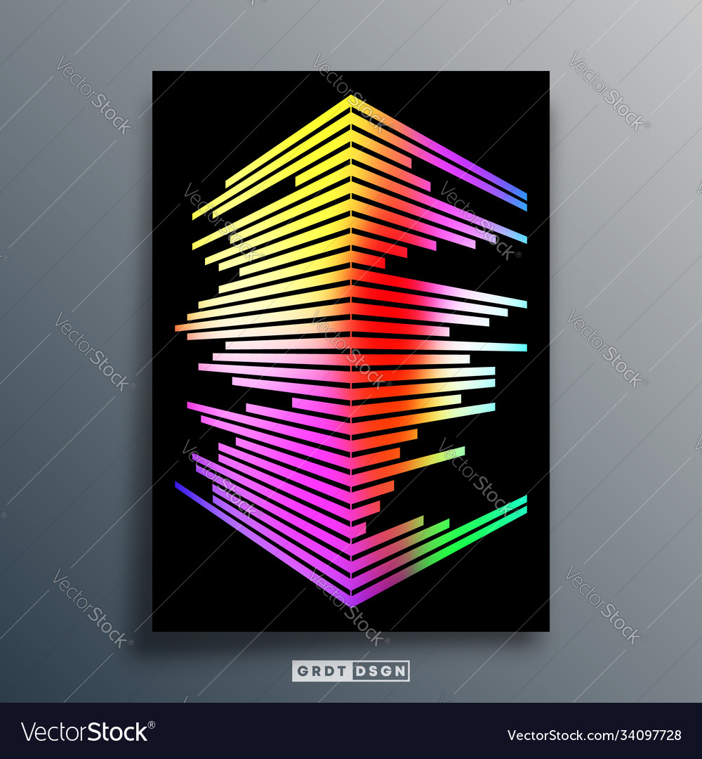 Abstract geometric typography with gradient Vector Image