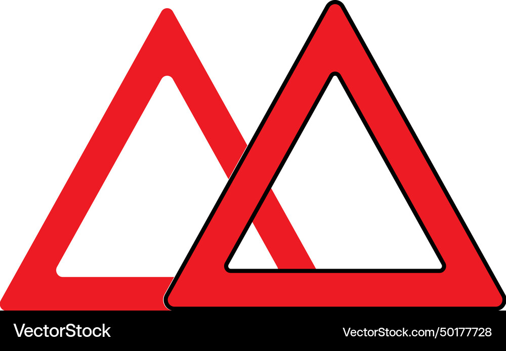 Car emergency triangle icon Royalty Free Vector Image