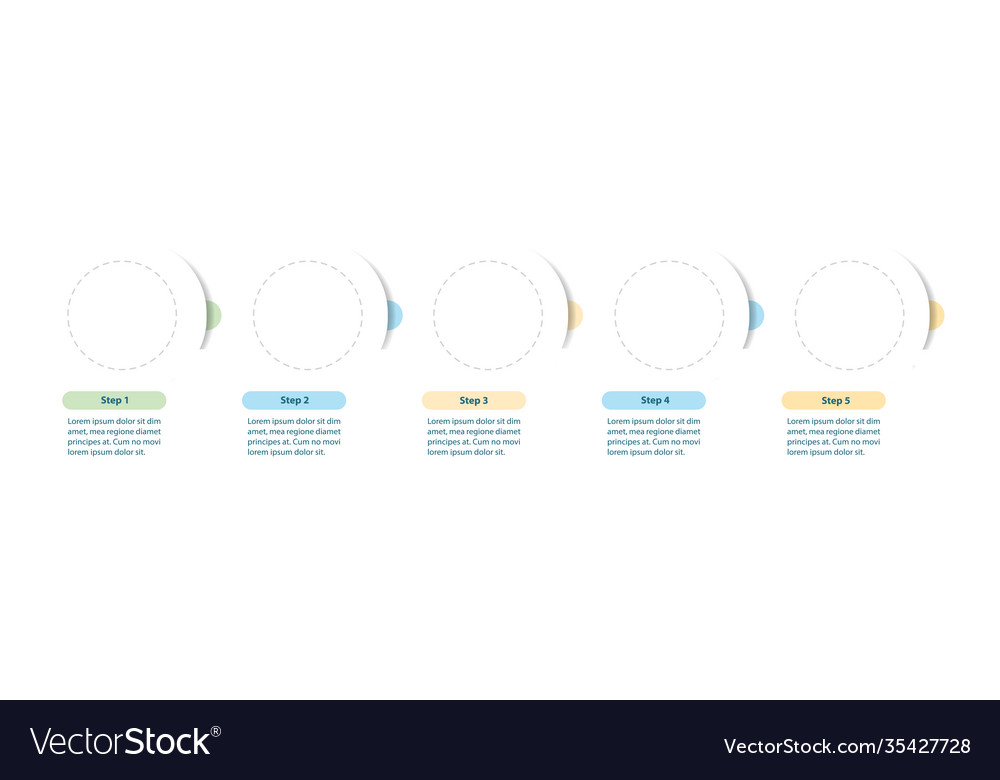 Flowchart with arrows infographic template Vector Image