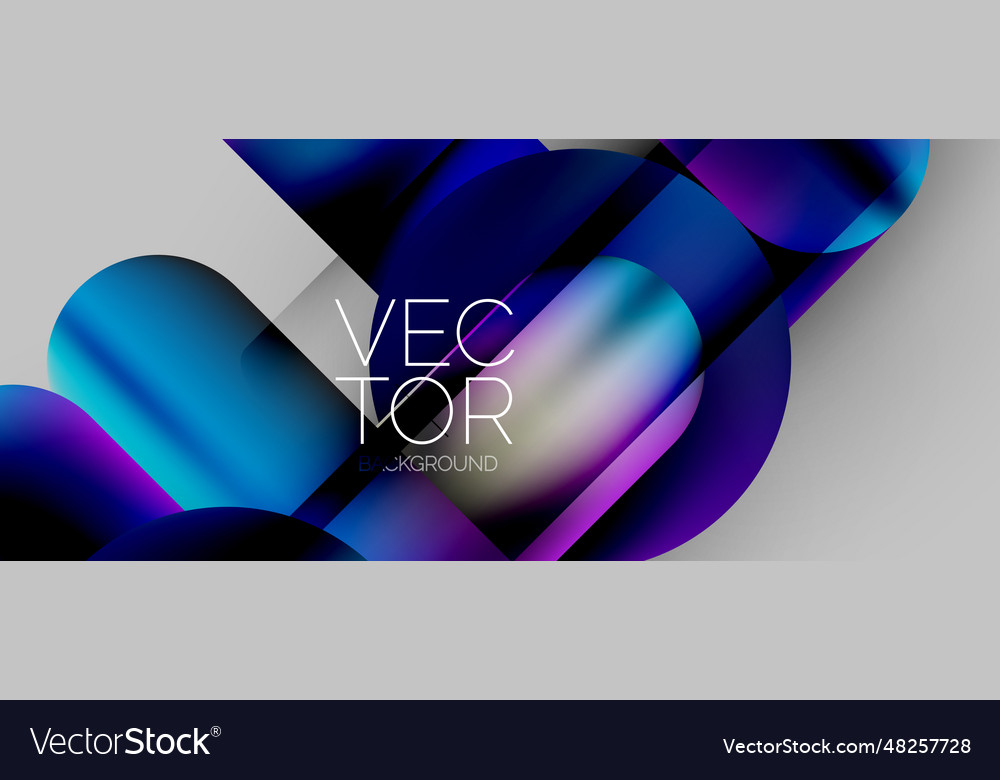 Geometric Shapes Fluid Gradient Abstract Minimal Vector Image