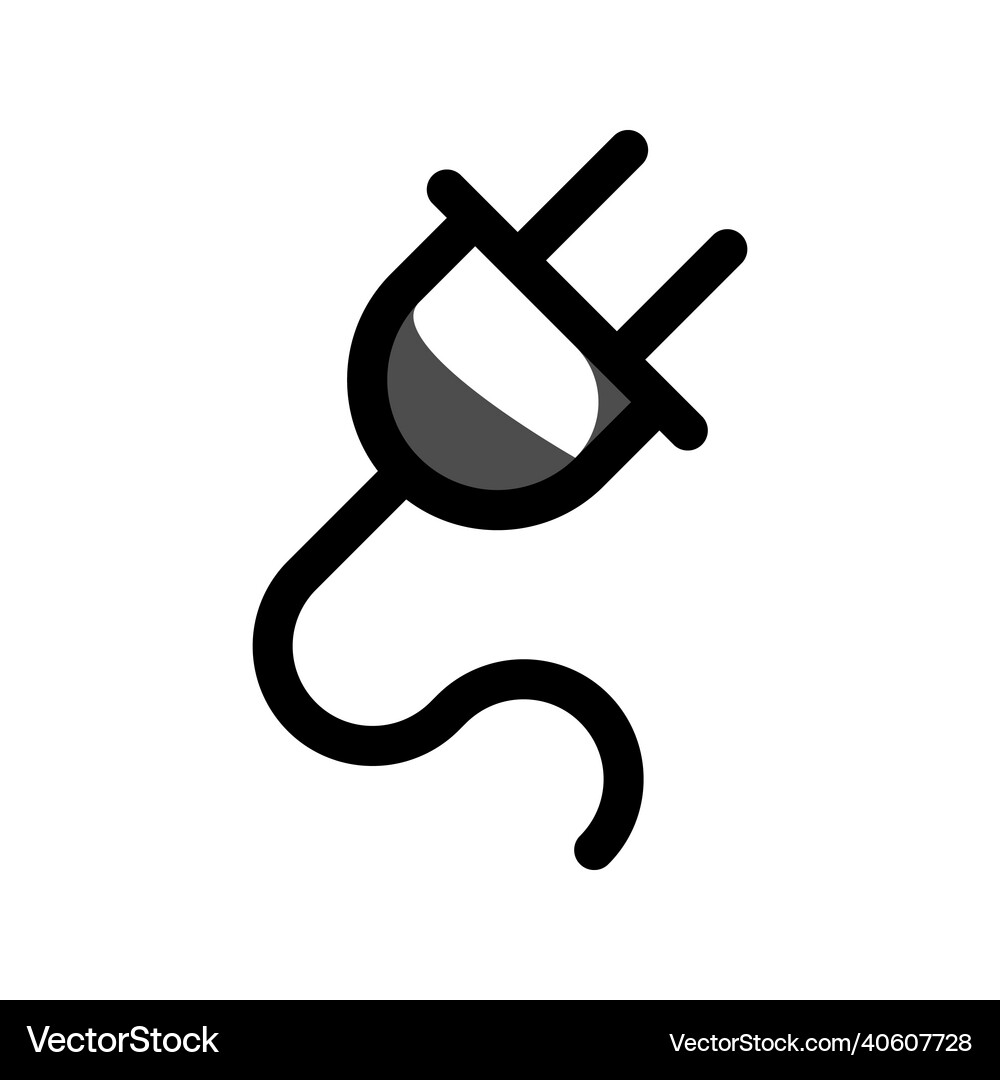 Graphic of plug in icon Royalty Free Vector Image