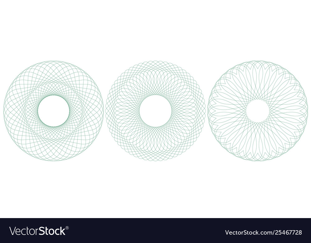 Guilloche pattern rosette Royalty Free Vector Image