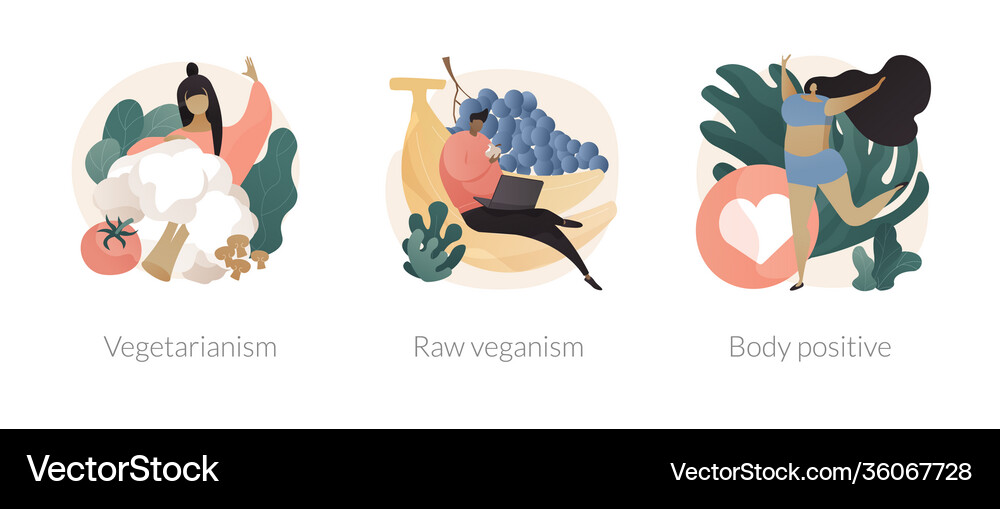 Healthy lifestyle abstract concept Royalty Free Vector Image