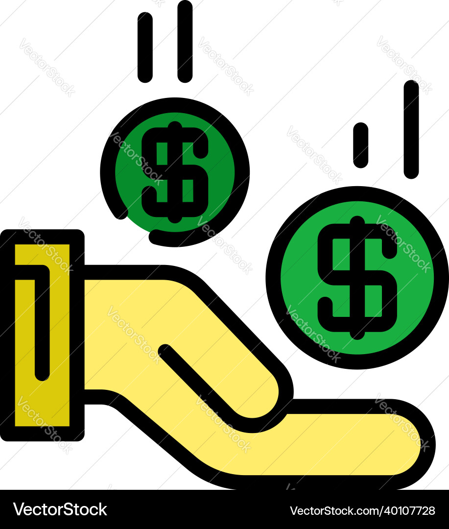 Jackpot bonus icon color outline Royalty Free Vector Image