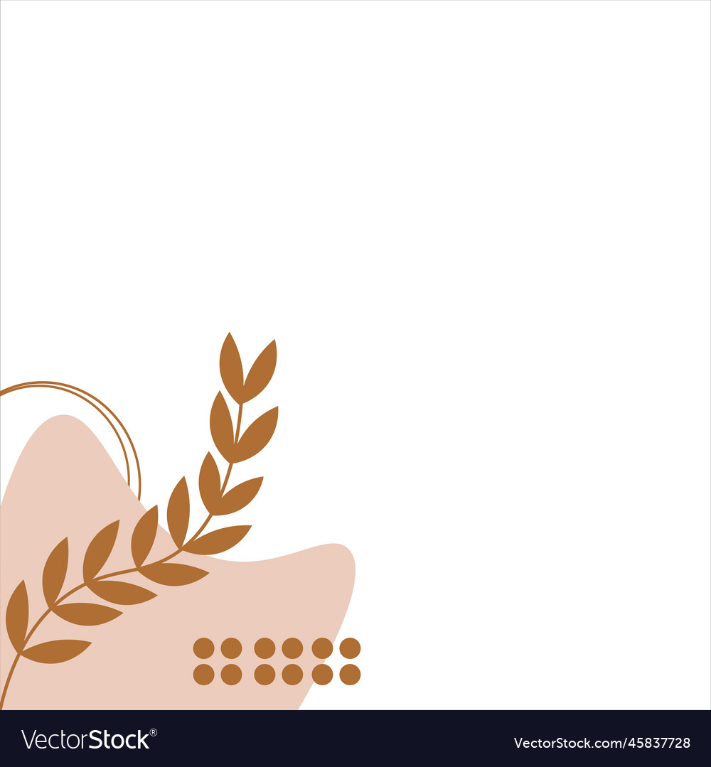 Leaf boho corner Royalty Free Vector Image - VectorStock