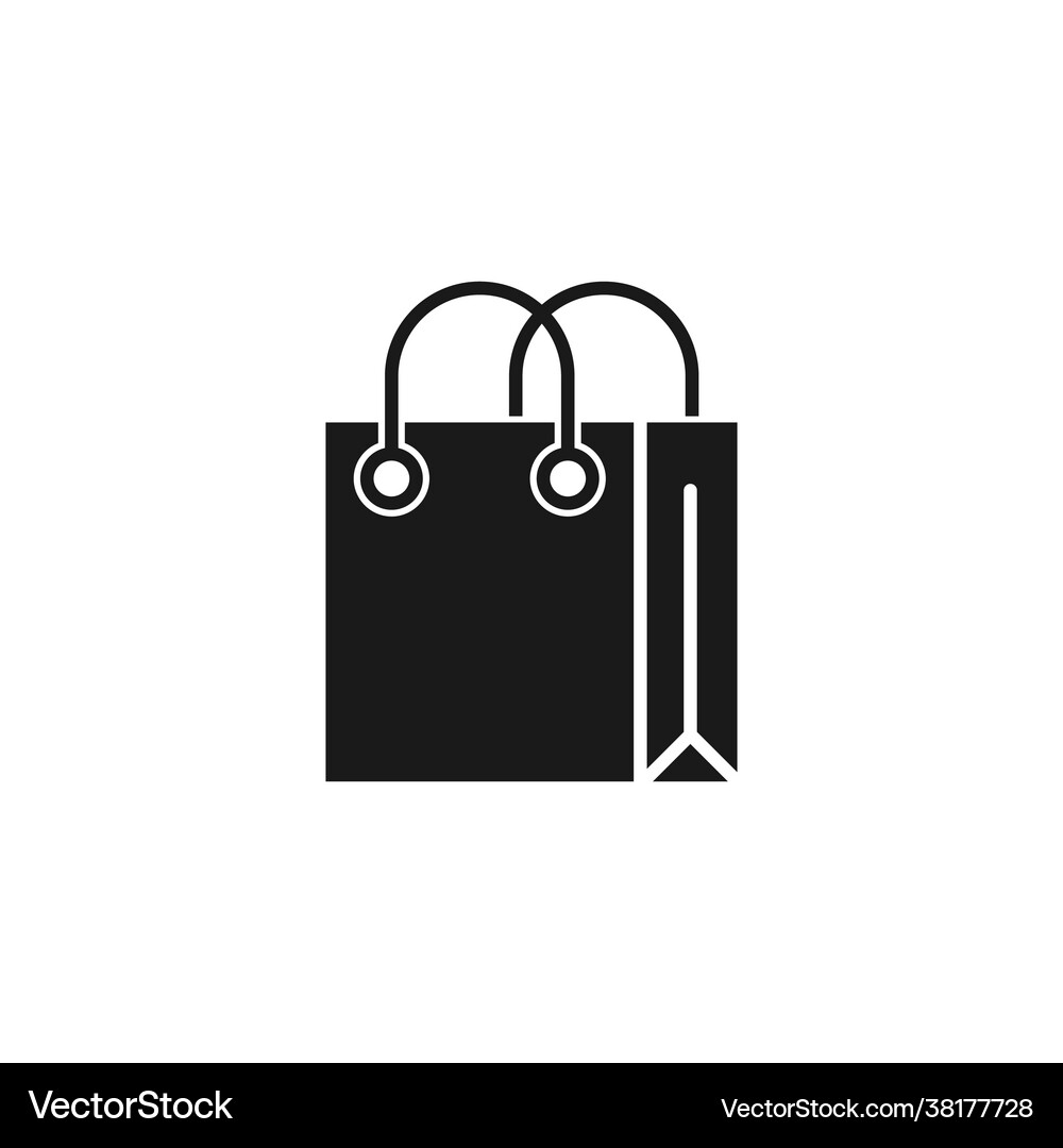 Shopping bag icon bag icon design Royalty Free Vector Image