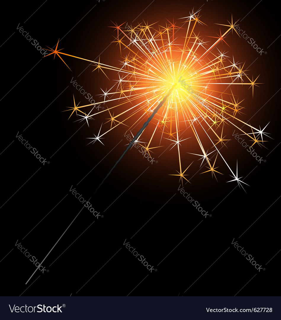 Sparkler Royalty Free Vector Image - VectorStock