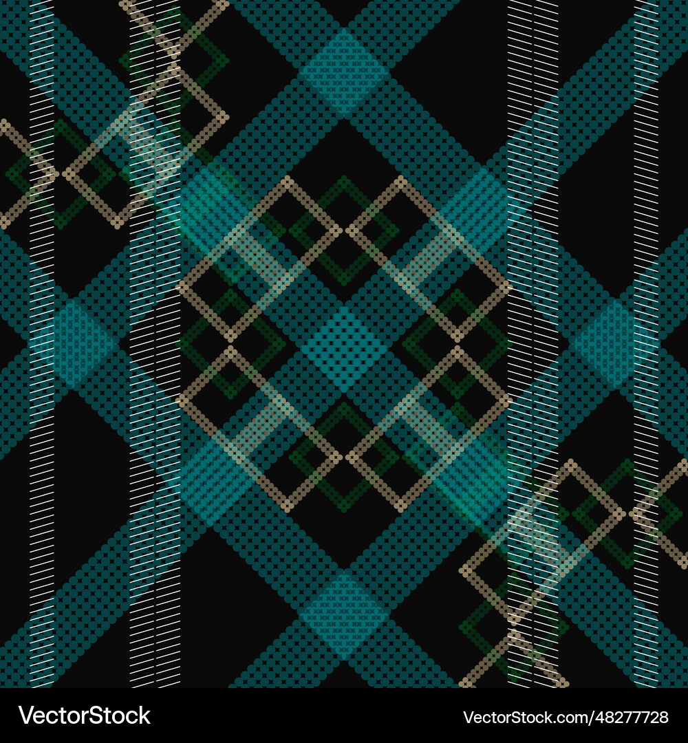Square pattern of scottish tartan plaid Royalty Free Vector