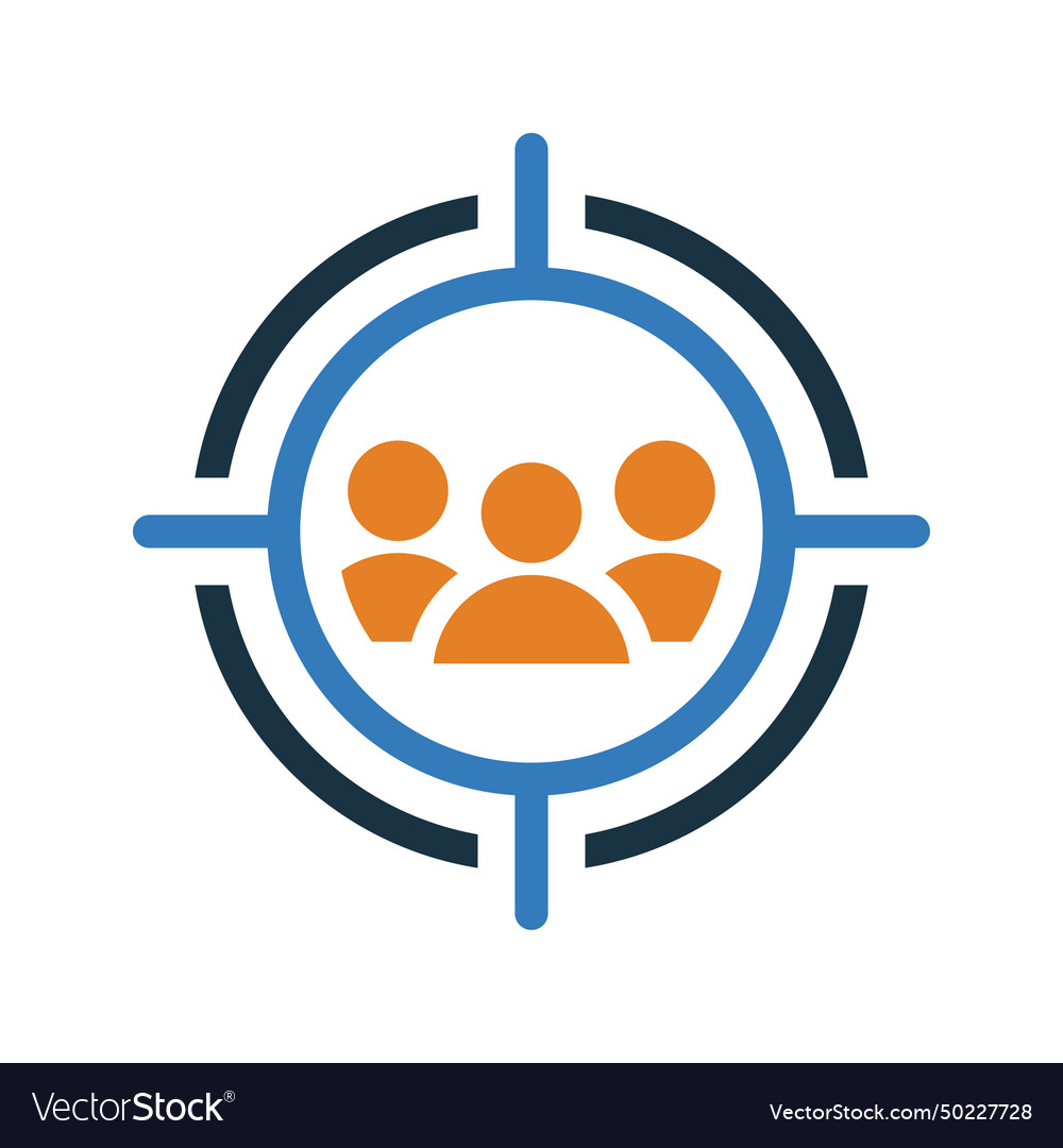 Target audience icon Royalty Free Vector Image
