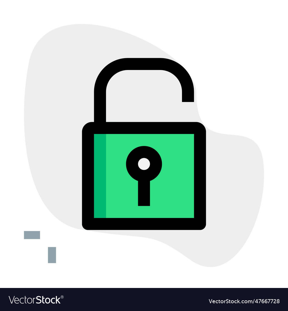 Unlock security in computer system Royalty Free Vector Image