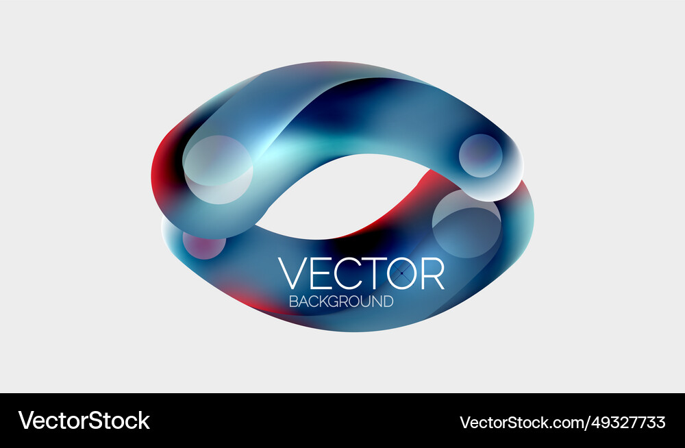 Beautiful flowing round shapes and circles Vector Image