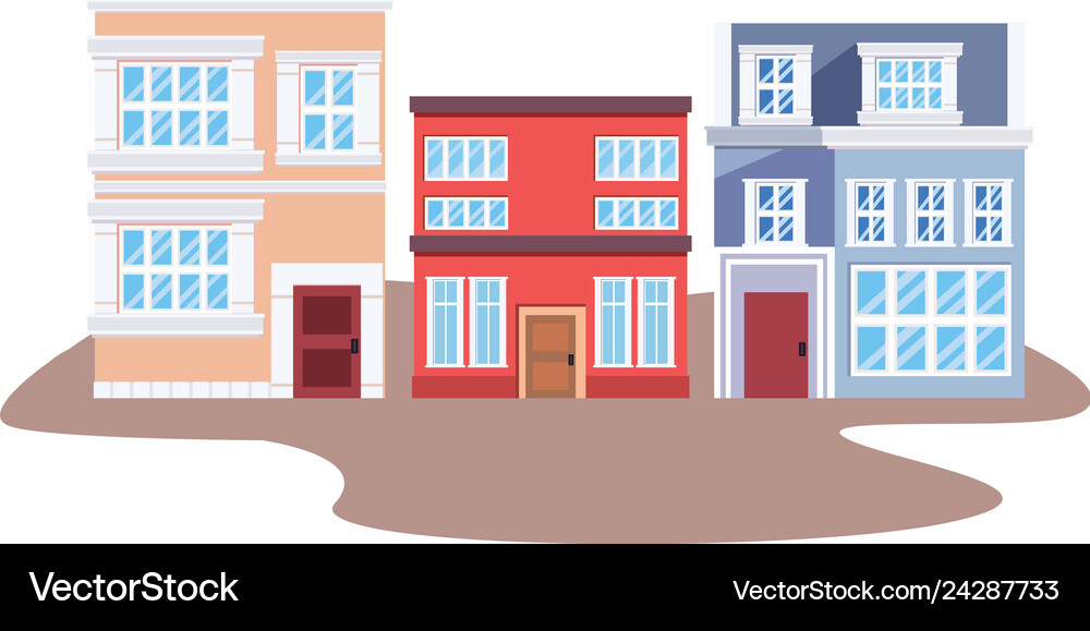 Cityspace buildings urban Royalty Free Vector Image