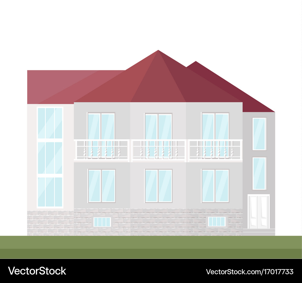 Classic architecture facade of a house Royalty Free Vector