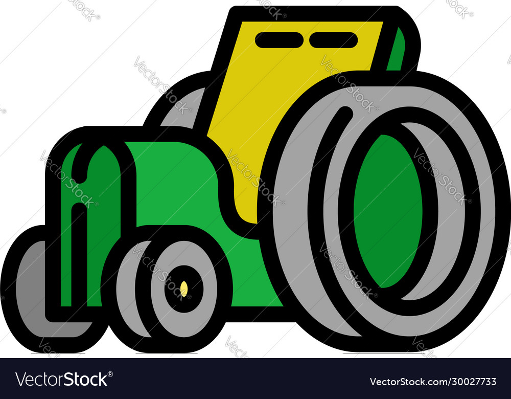 Farm tractor icon outline style Royalty Free Vector Image Farm tractor icon outline style Royalty Free Vector Image