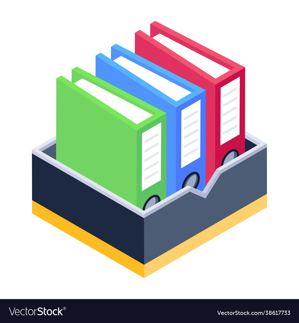 Files rack Royalty Free Vector Image - VectorStock