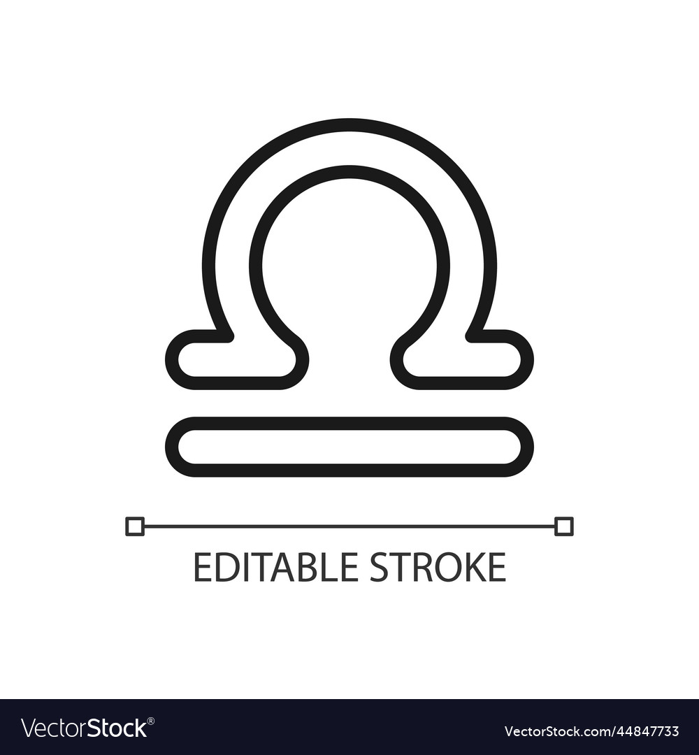 Libra pixel perfect linear icon Royalty Free Vector Image