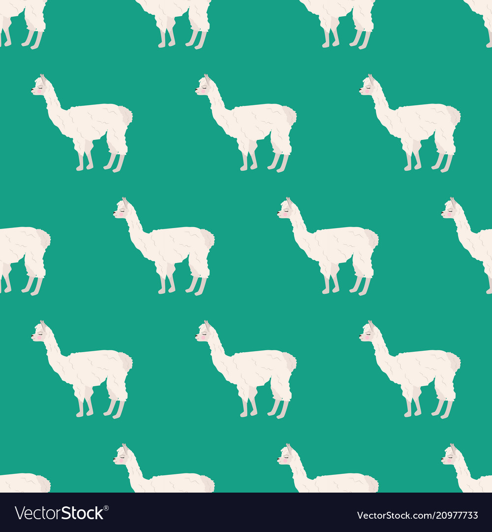 Llama seamless pattern Royalty Free Vector Image