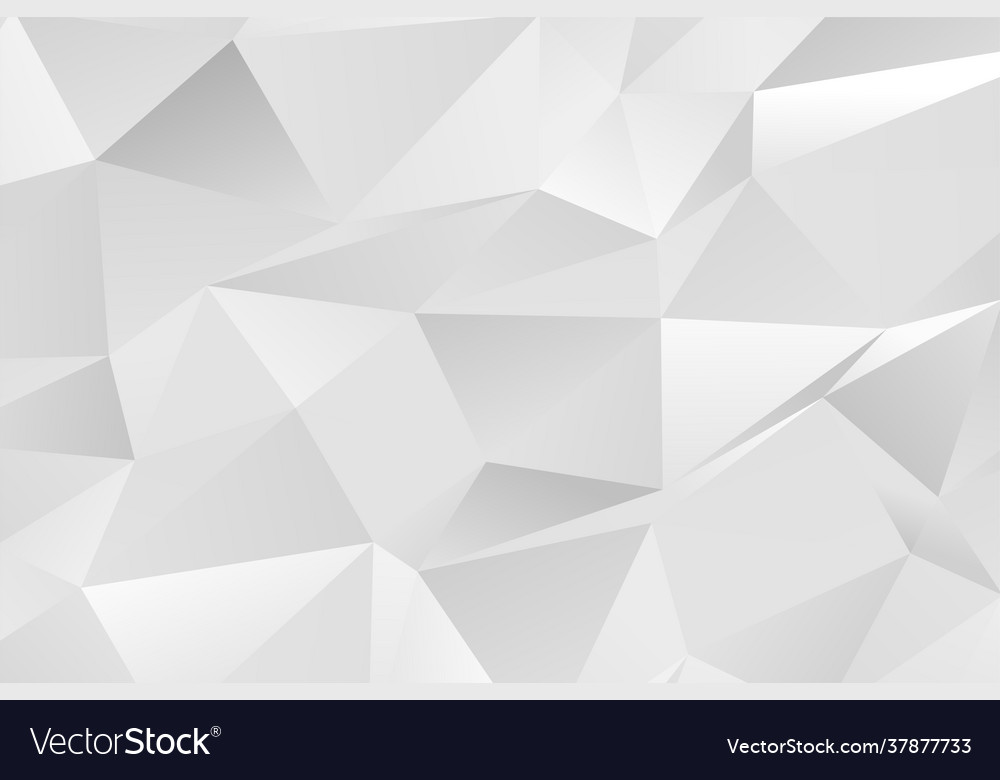 Low poly white triangles background Royalty Free Vector