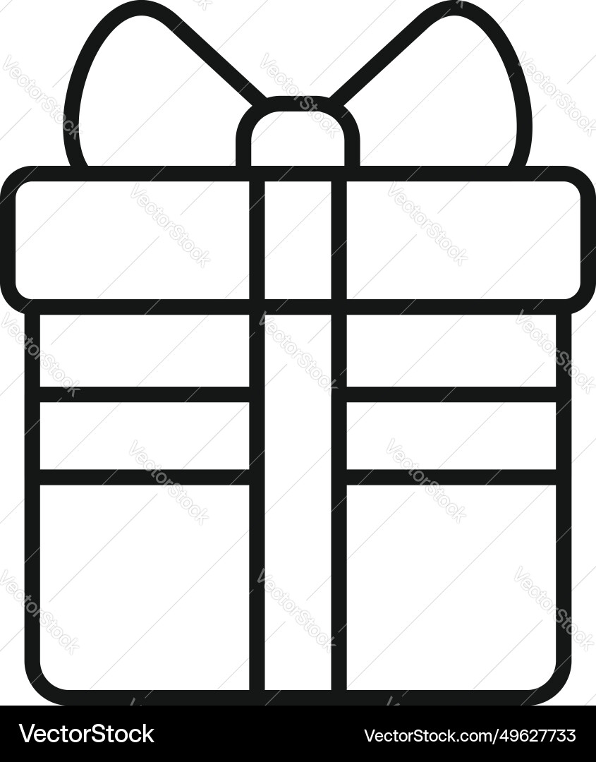 Marriage gift box icon outline app couple Vector Image