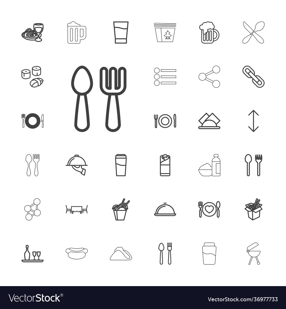 Menu icons Royalty Free Vector Image - VectorStock