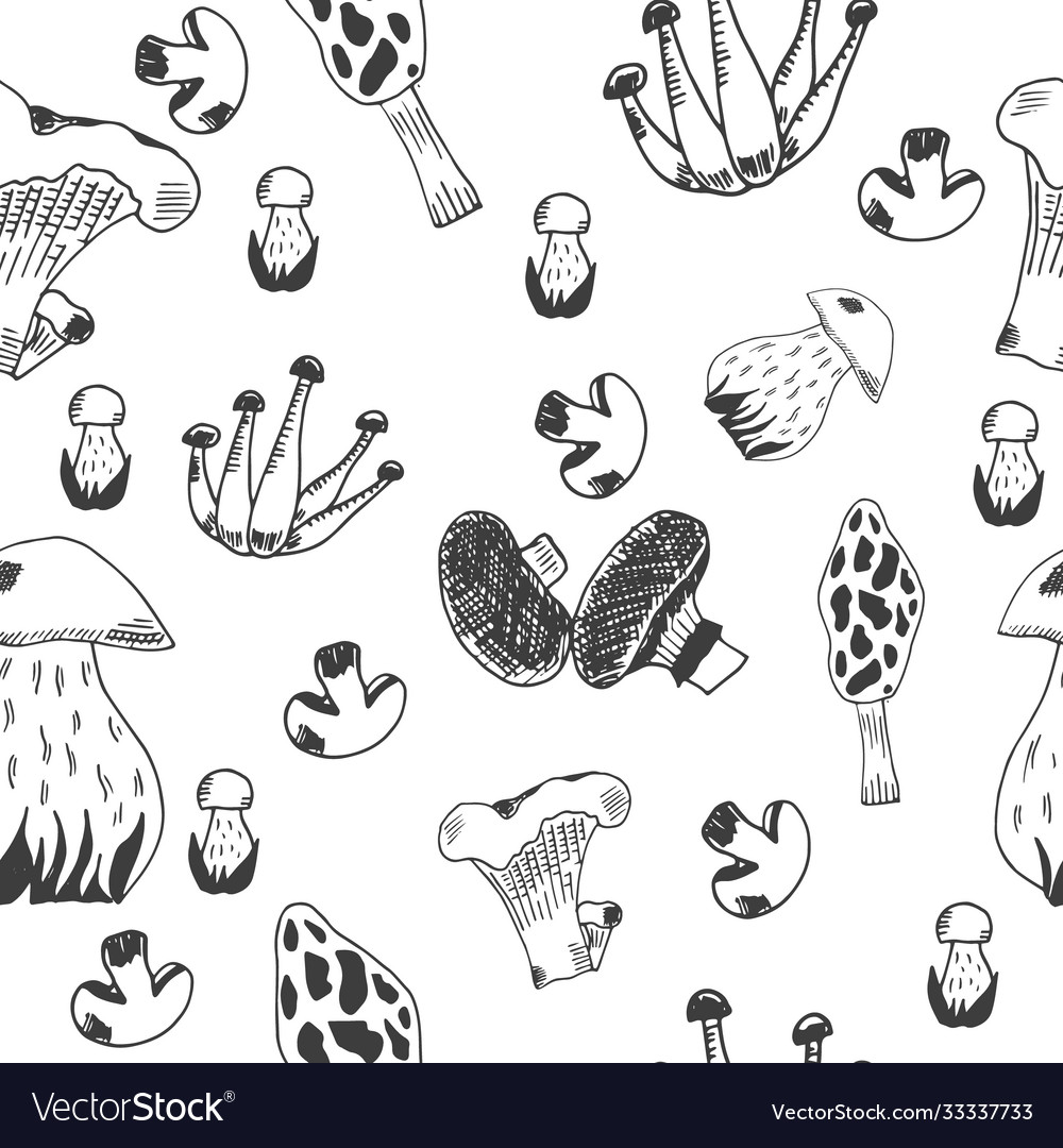 Mushpattern Royalty Free Vector Image - VectorStock