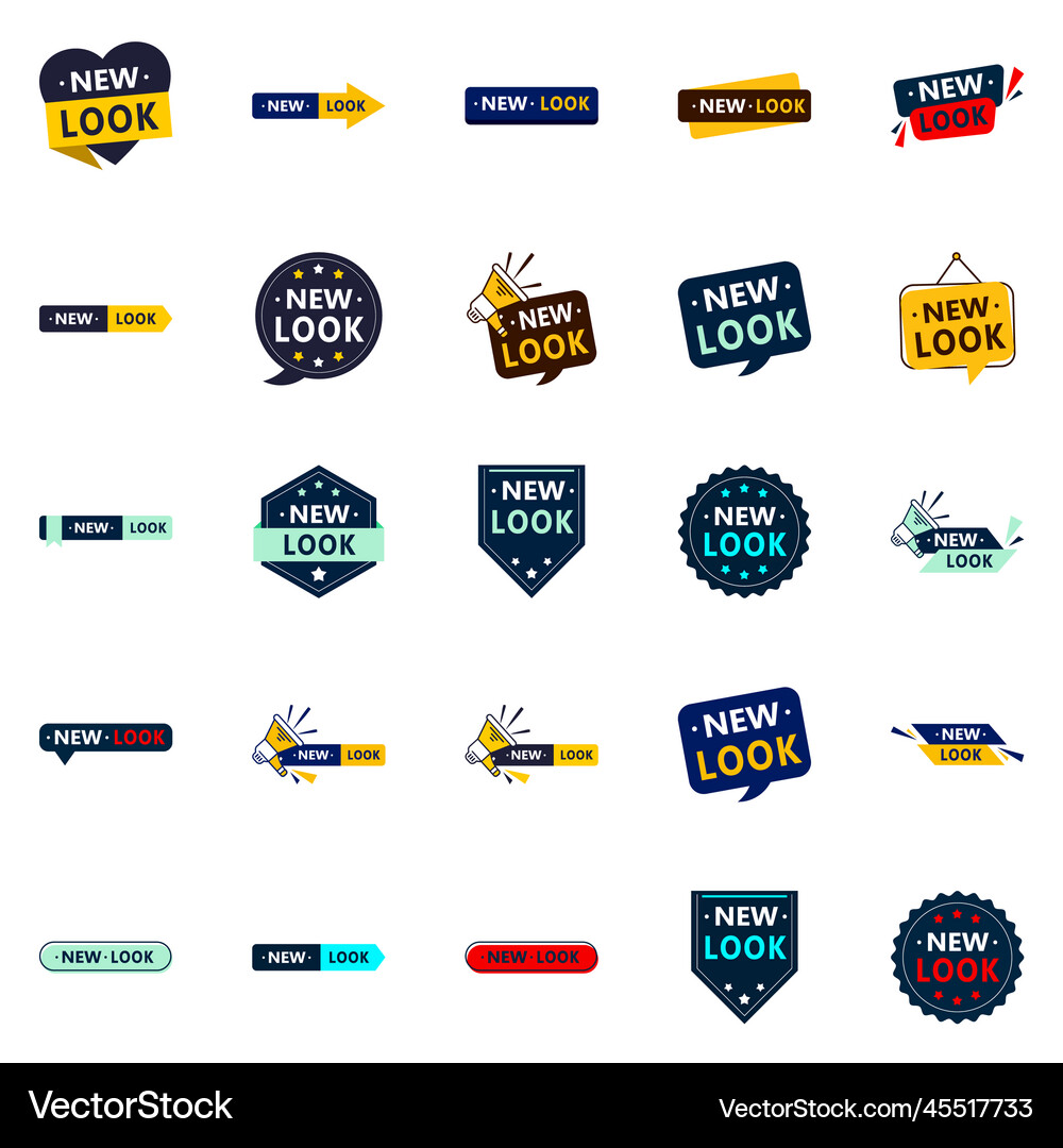 New look 25 versatile designs for a brand Vector Image