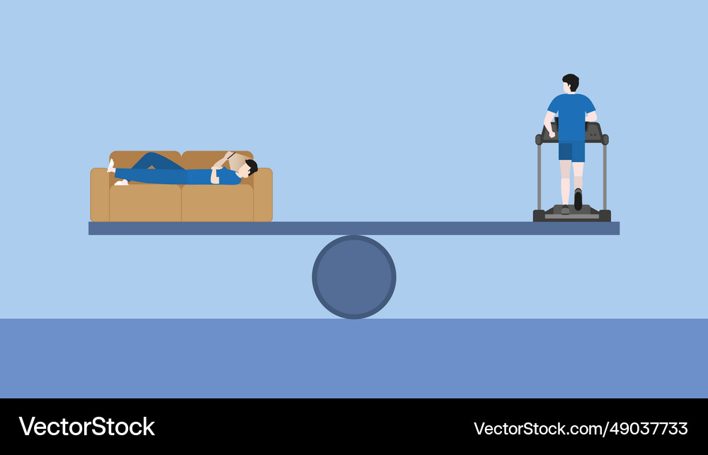 Physical strength is the exercise of running Vector Image