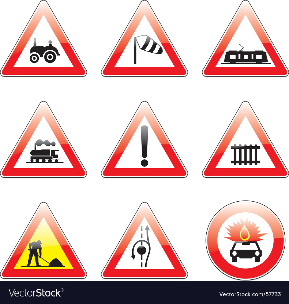 Road signs Royalty Free Vector Image - VectorStock