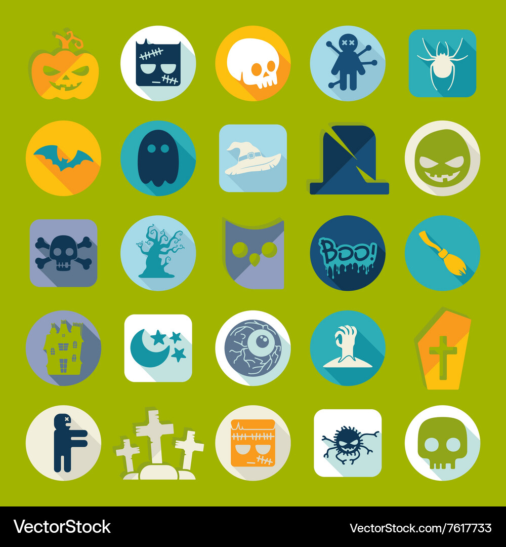 Set of halloween icons Royalty Free Vector Image