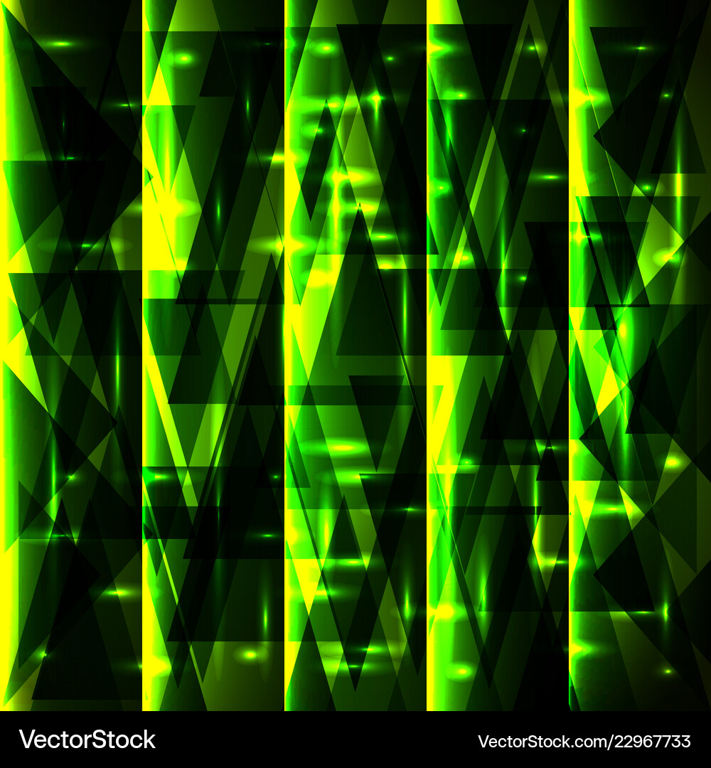 Shiny green pattern of shards and stripes Vector Image