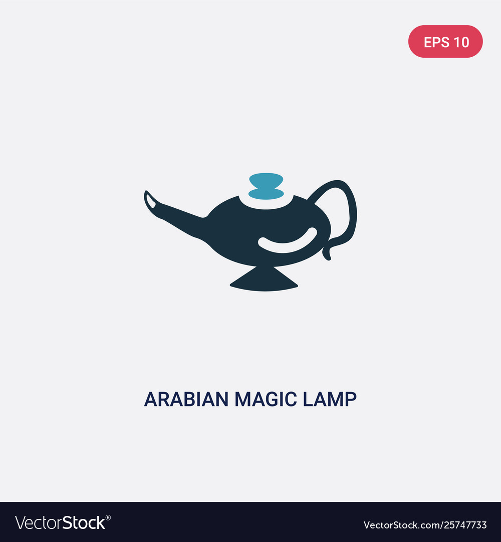Two color arabian magic lamp icon from religion-2 Vector Image