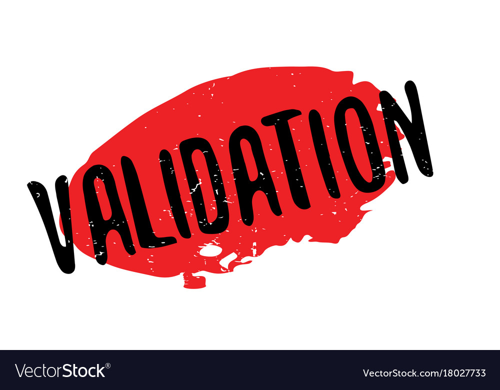 Validation rubber stamp Royalty Free Vector Image