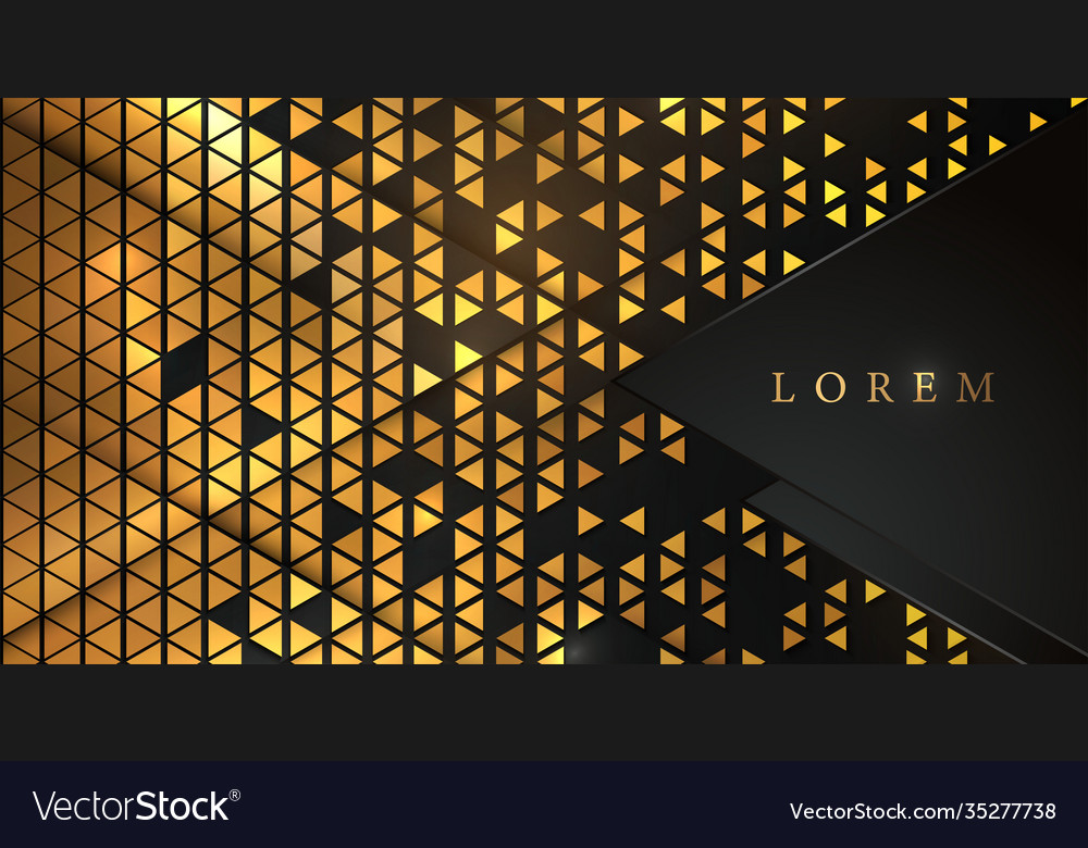 Abstract golden triangle pattern background Vector Image