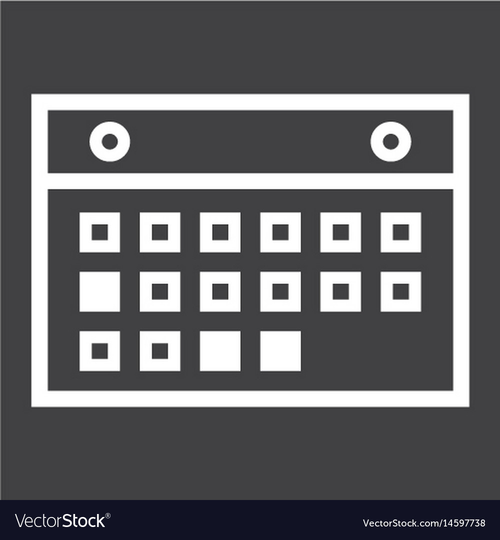 Calendar line icon mobile and website button Vector Image
