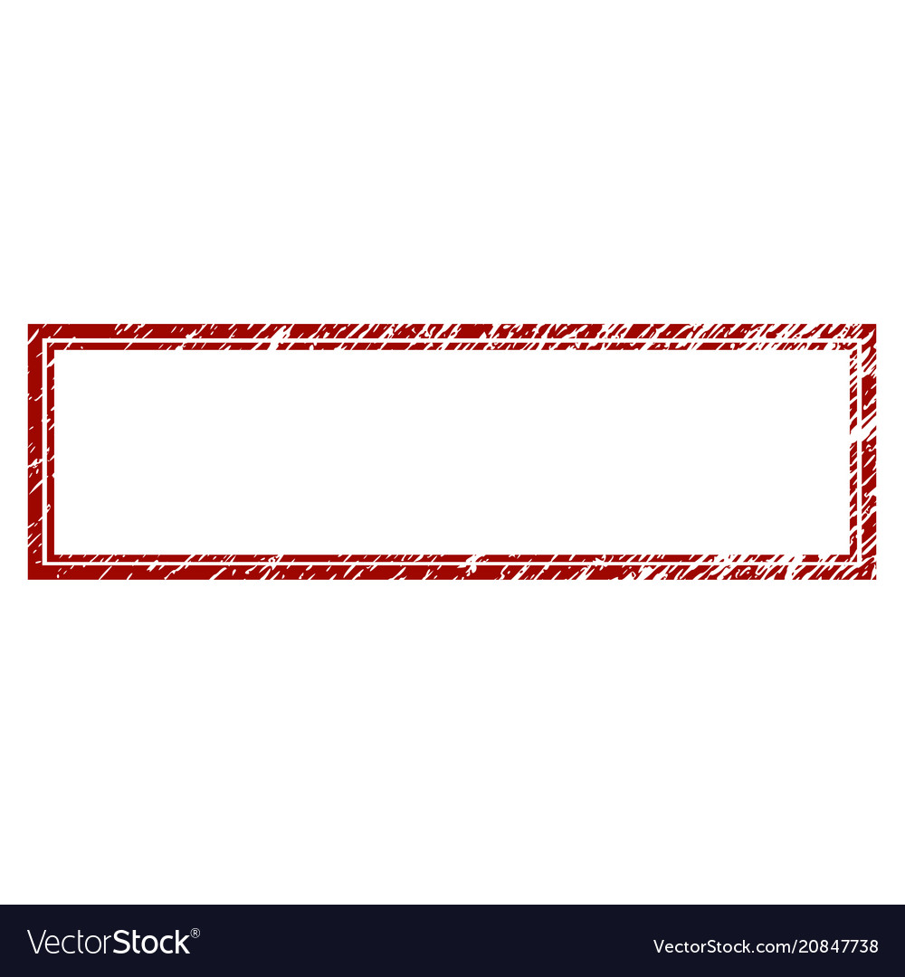 Distressed textured double rectangle frame Vector Image