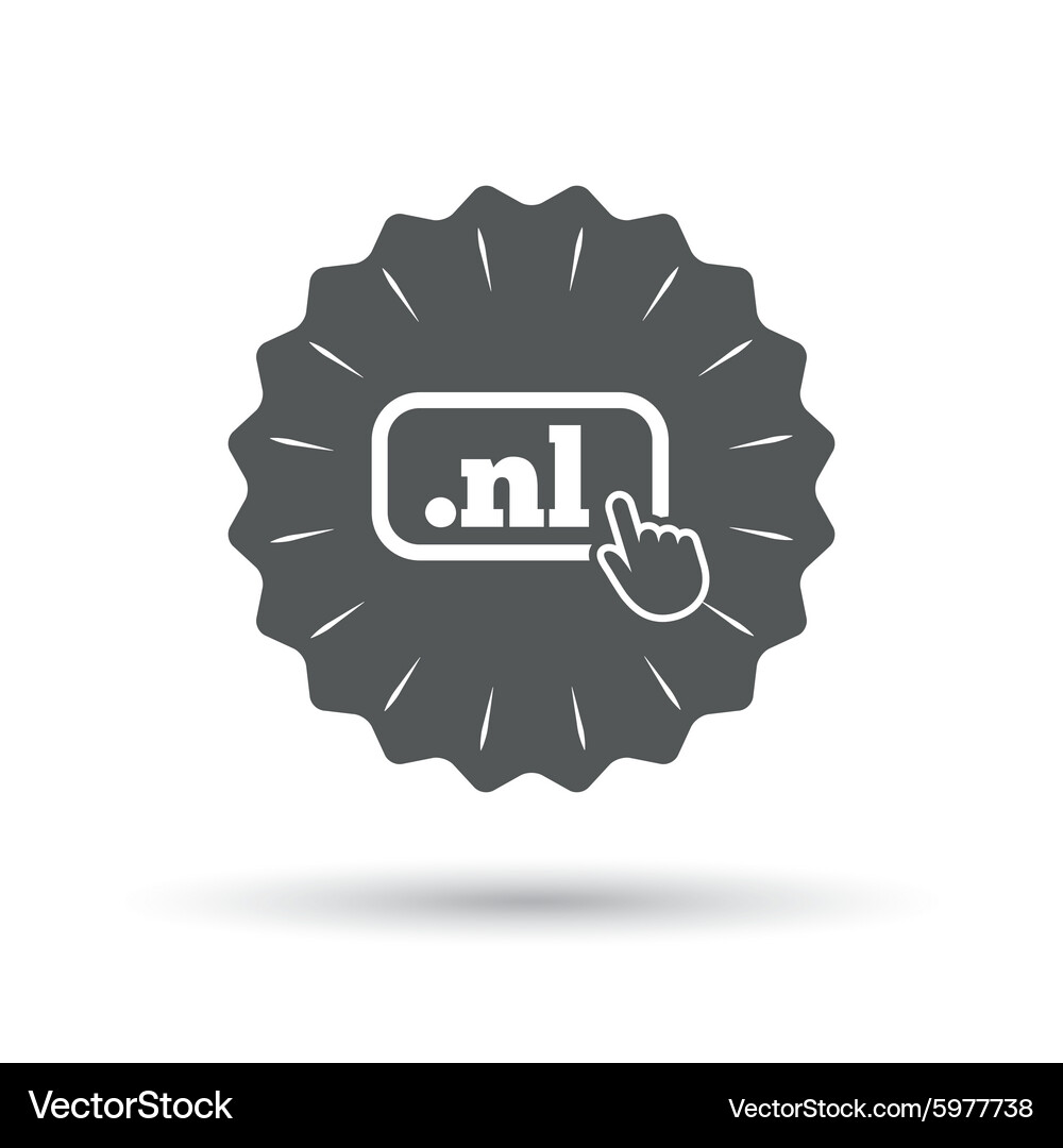 Domain nl sign icon top-level internet Royalty Free Vector