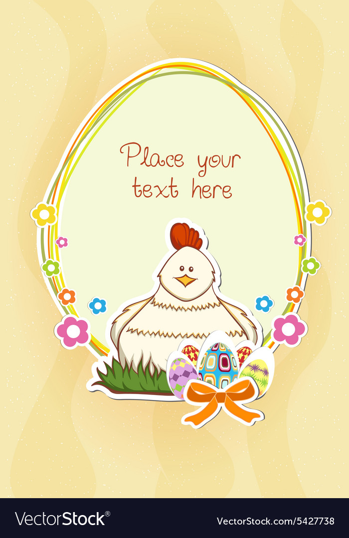 Easter frame Royalty Free Vector Image - VectorStock